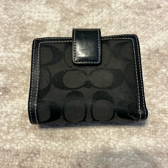 Coach | Bags | Coach Signature Canvas Wallet Black | Poshmark